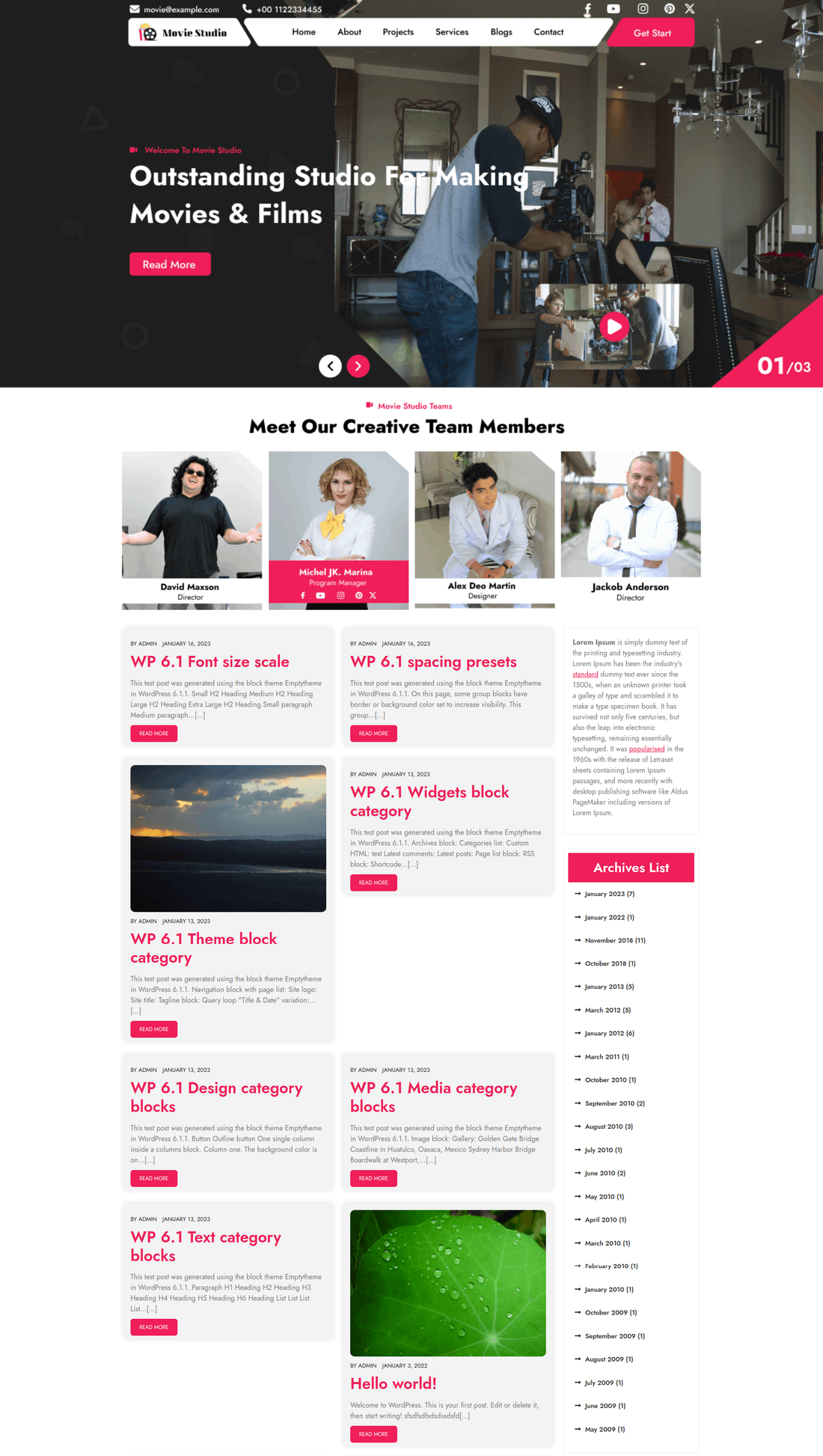 Free Movie WordPress Theme For Film Buffs And Creators – Themagnifico