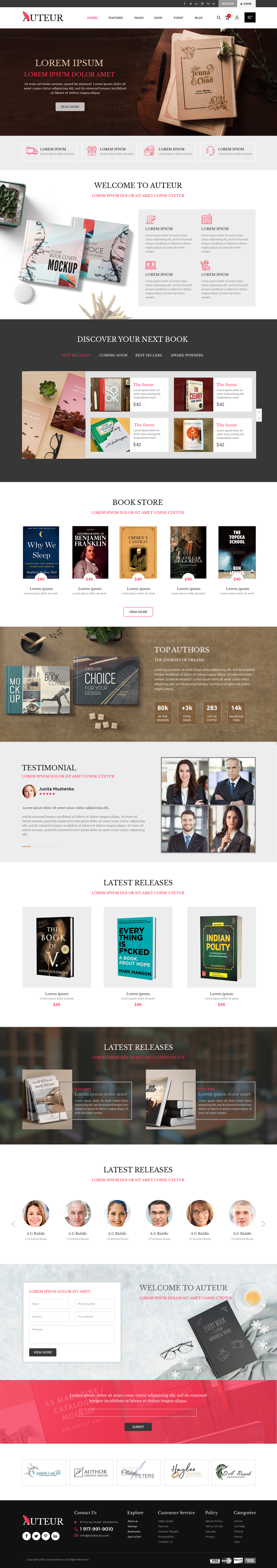 Book Publisher WordPress Theme : Elegant Professional Design