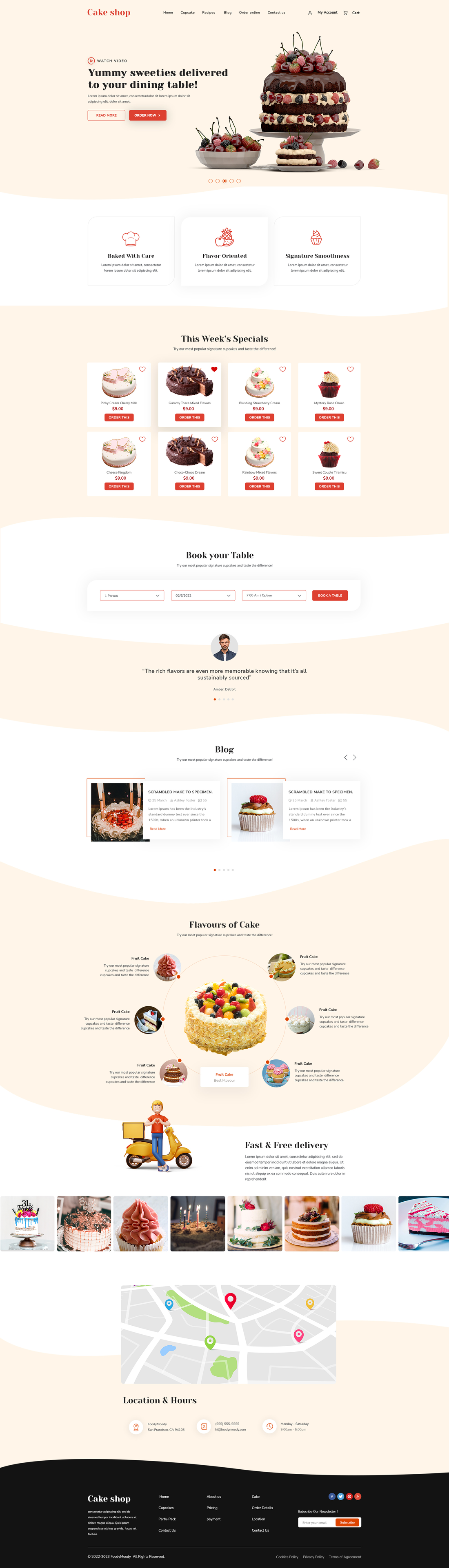 Cake Shop WordPress Theme For Pastries and CupCake Parlours