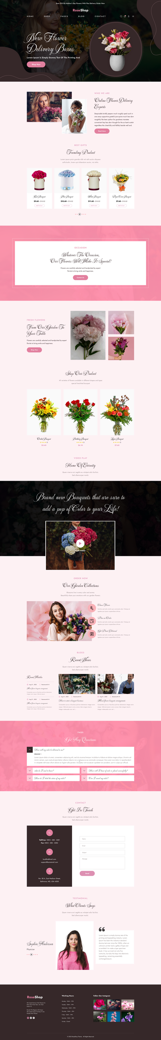 Flower Shop WordPress Theme : Blossoming And Elegant Design