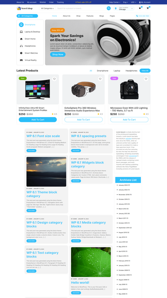 Free Eshop WordPress Theme : Build Your Online Store Today – Themagnifico