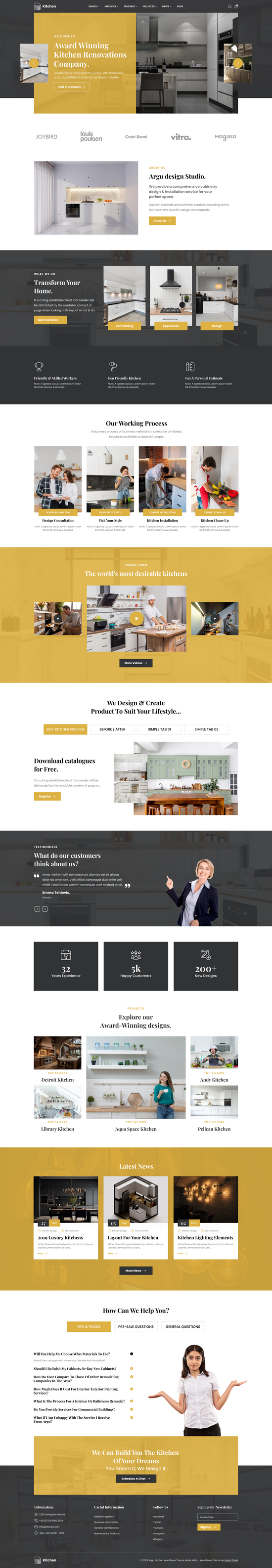 Kitchen Interior WordPress Theme | Luxurious & Beautiful
