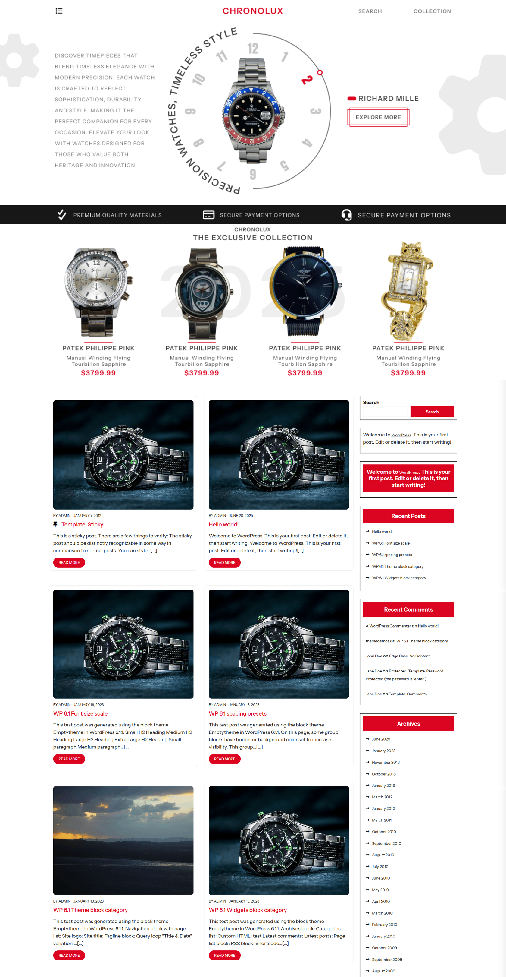 Watch Store Shop Theme for Online & Luxury Watch Sellers